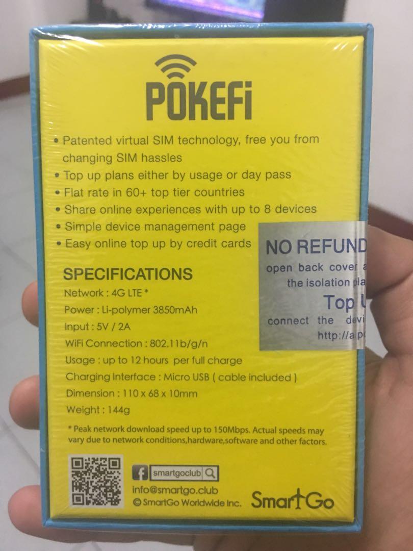 Pokefi 4G LTE pocket wifi, Computers & Tech, Parts & Accessories, Networking on Carousell