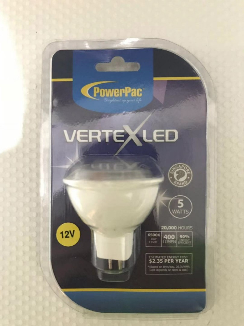 Powerpac led 400 lumens 6500k 12v, Furniture & Home Living, Lighting ...