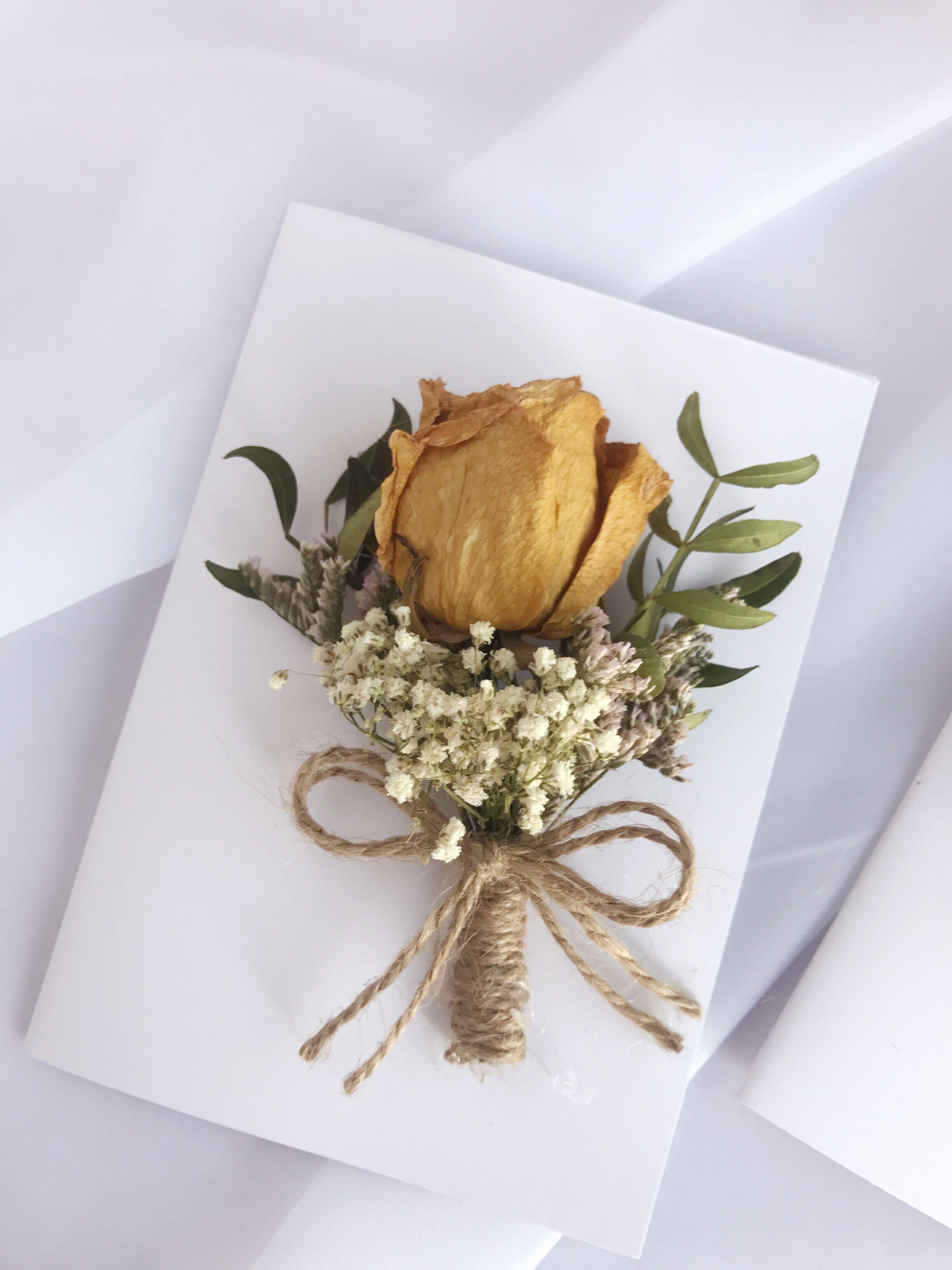 Rose card/Dried flower gift card/ dried rose gift card/ birthday card ...