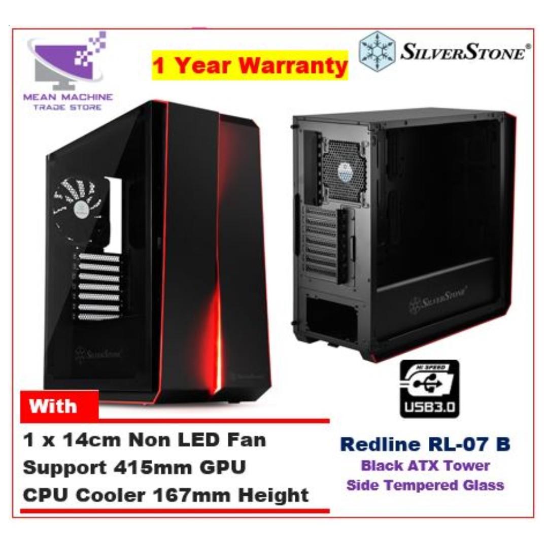 #Silverstone Redline Black RL-07 ATX Tempered Glass Chassis (RL07B-G ...