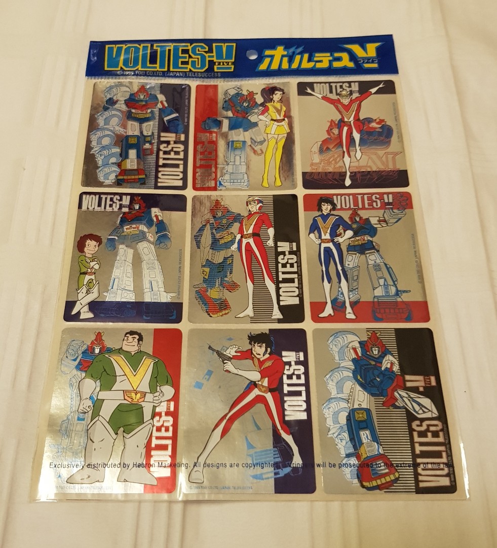 Vintage Voltes V Stickers, Hobbies & Toys, Toys & Games on Carousell