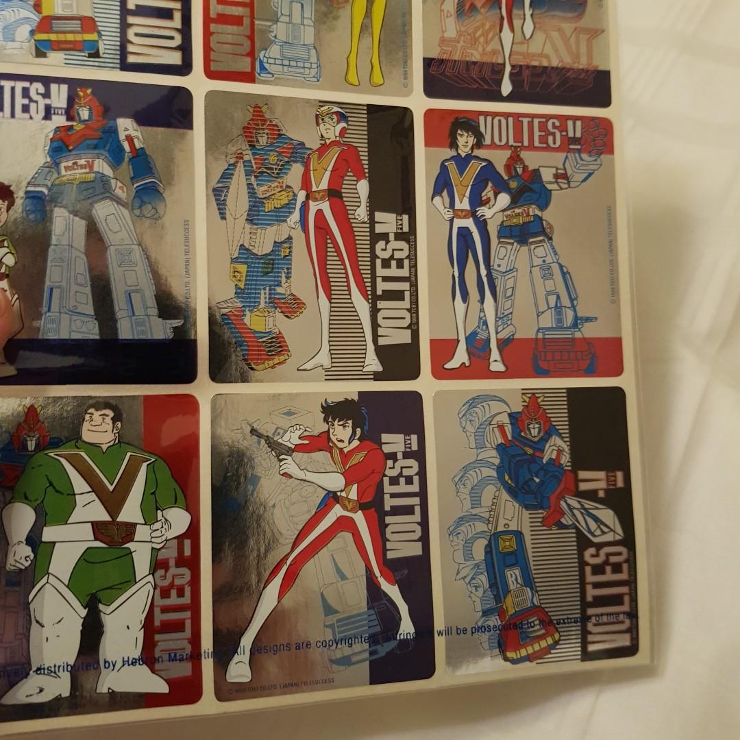 Vintage Voltes V Stickers, Hobbies & Toys, Toys & Games on Carousell