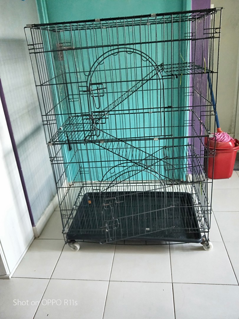 3 tier collapsible cage for cats, Pet Supplies, Homes & Other Pet ...