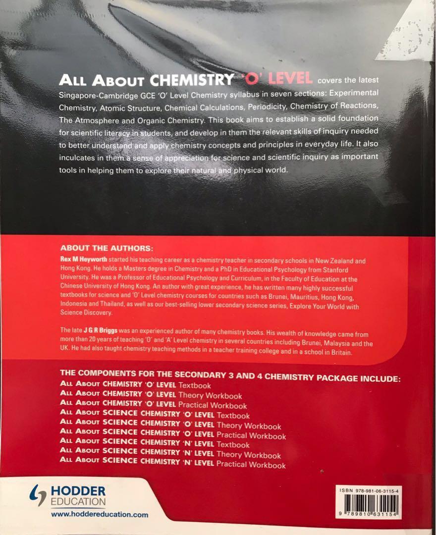 All About Chemistry O-Level Textbook (Hodder Edn), Hobbies & Toys ...