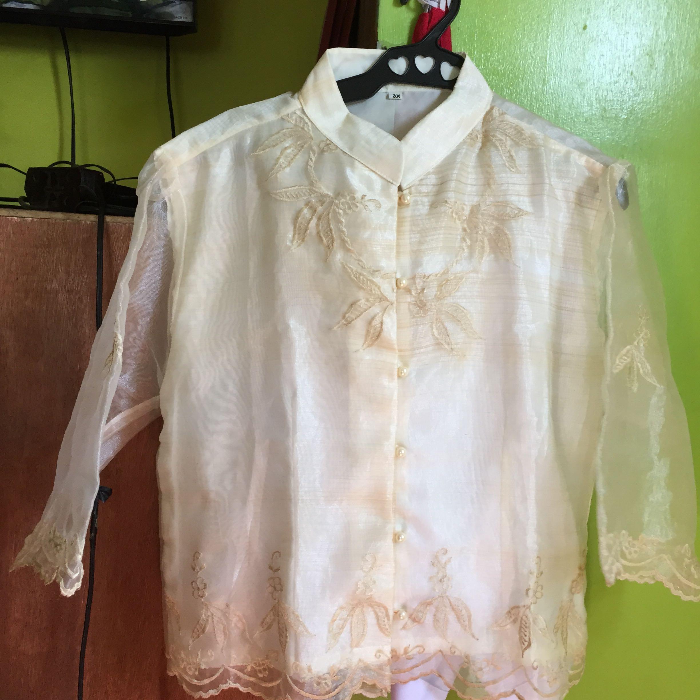 Barong pambabae, Women's Fashion, Dresses & Sets, Traditional & Ethnic ...