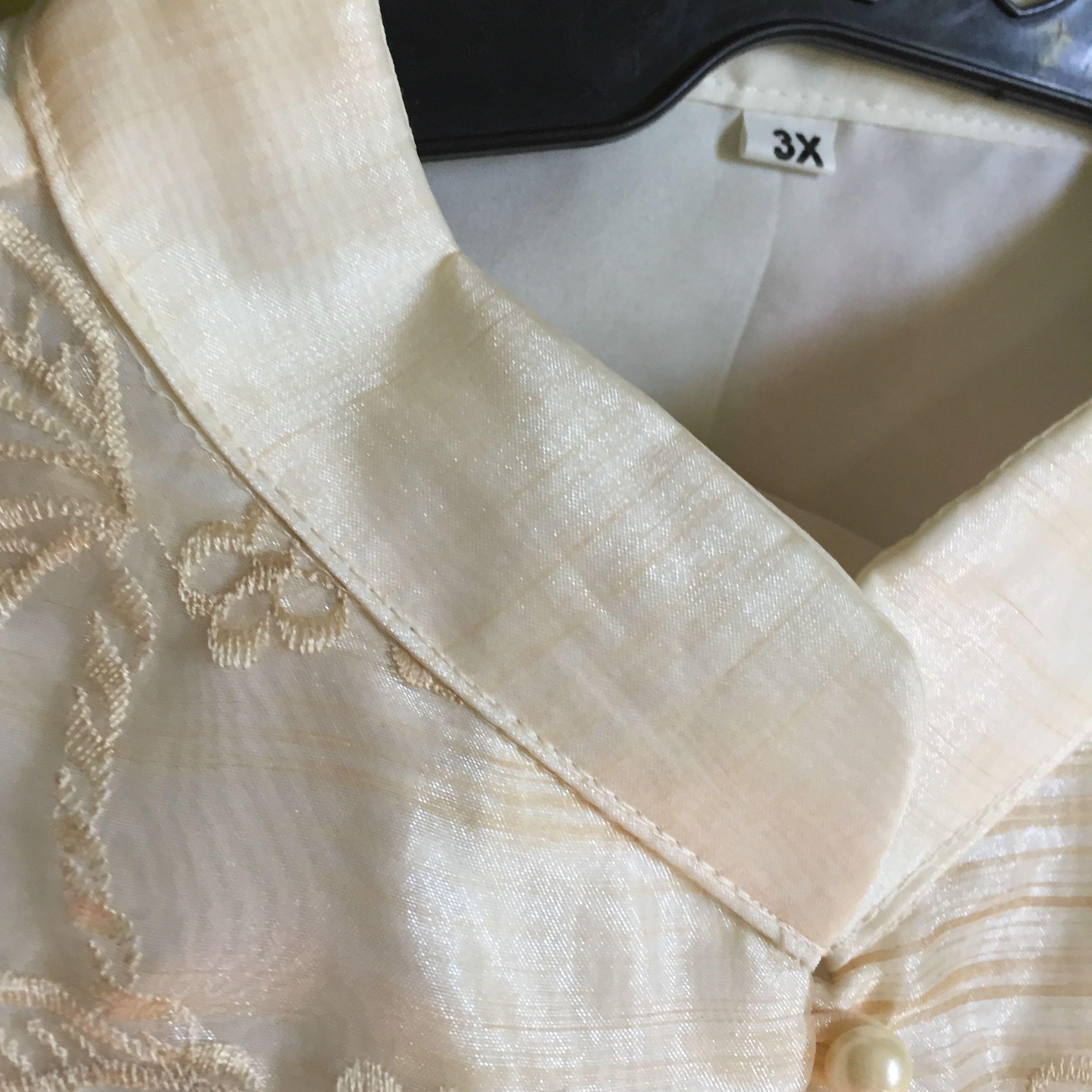 Barong pambabae, Women's Fashion, Dresses & Sets, Traditional & Ethnic ...