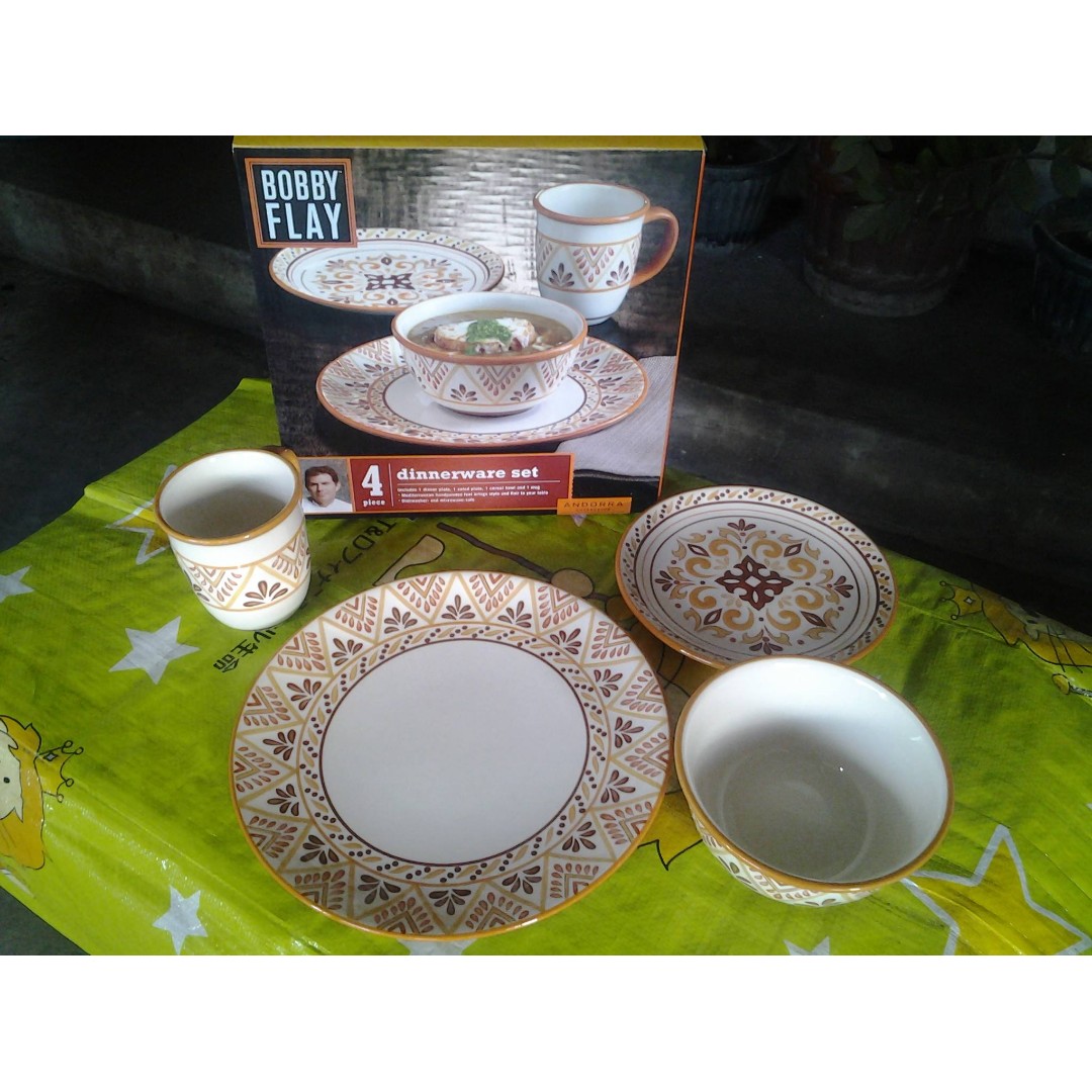 Bobby Flay 4 Piece Dinnerware Set, Furniture & Home Living, Kitchenware ...