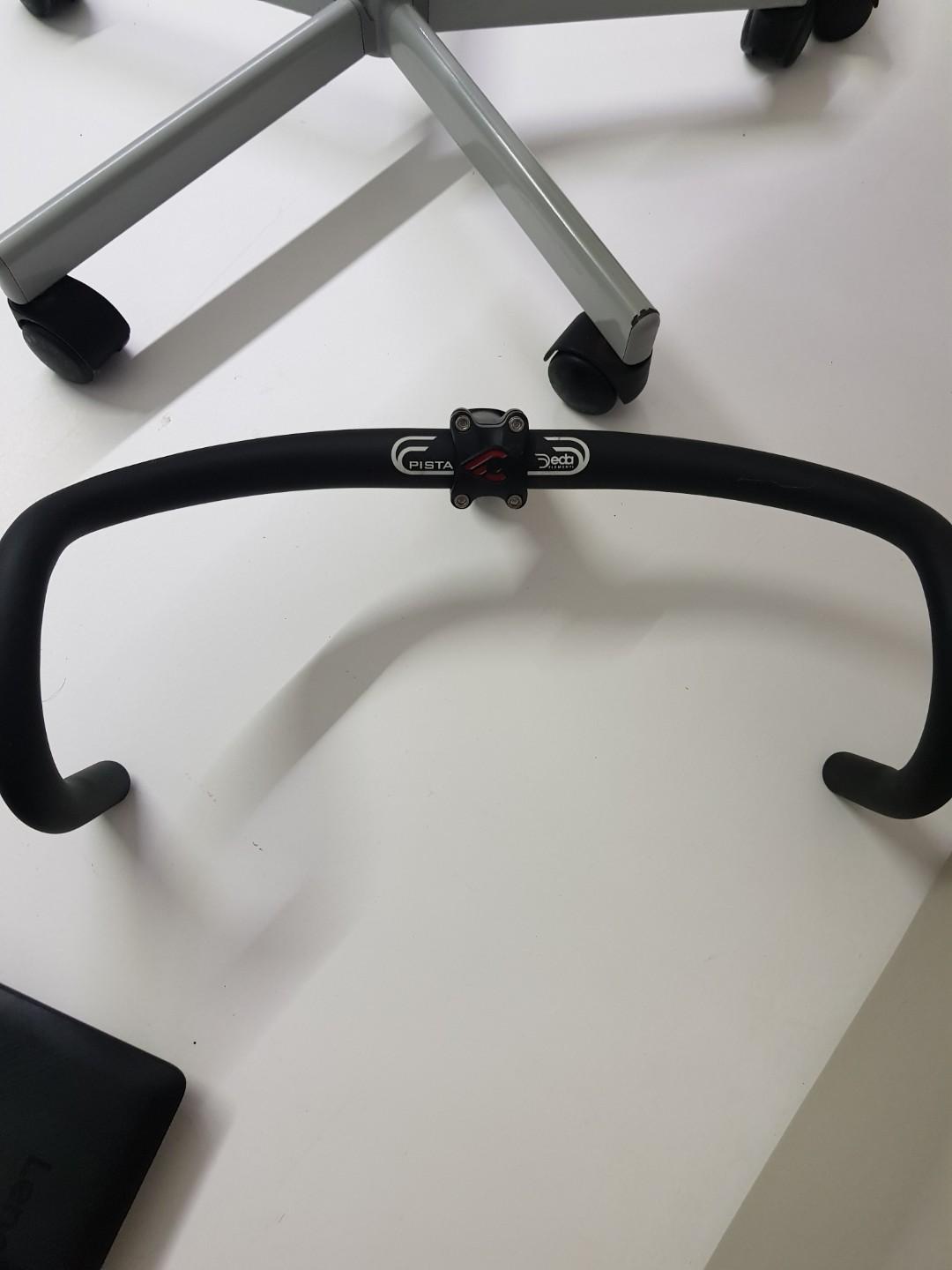 Cinelli Pista Stem and Deda Pista Elementii Dropbar, Sports Equipment ...