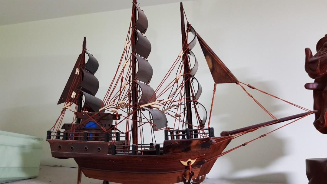 Feng Shui Extreme Good Luck Wooden Junk Boat Ship. For smooth sailing ...