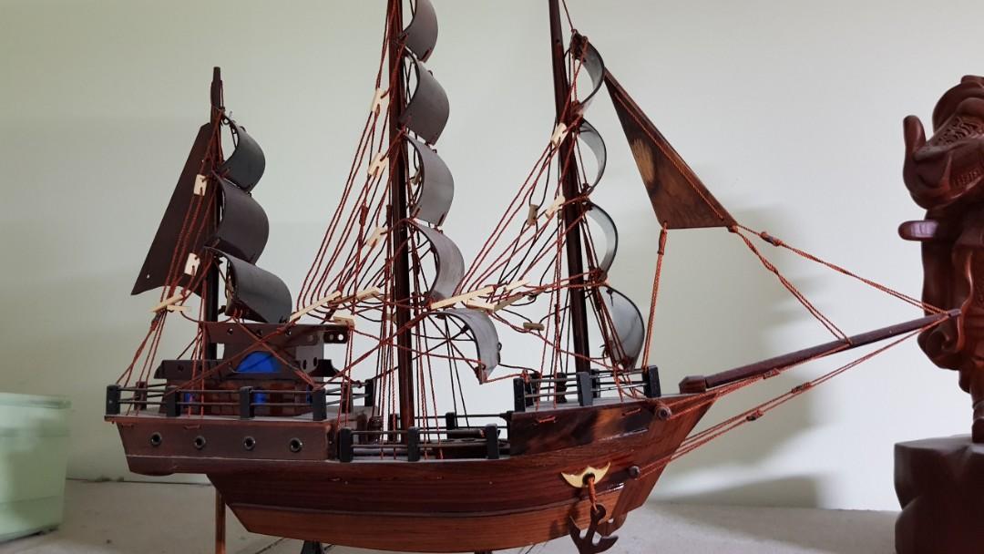 Feng Shui Extreme Good Luck Wooden Junk Boat Ship. For smooth sailing ...
