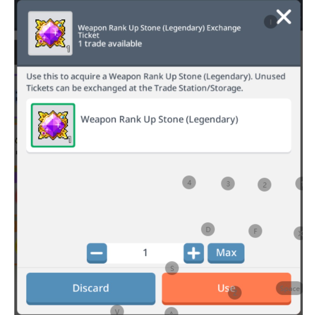 MapleStory M A2S Legendary Weapon Rank Up Stone , Video Gaming, Gaming ...