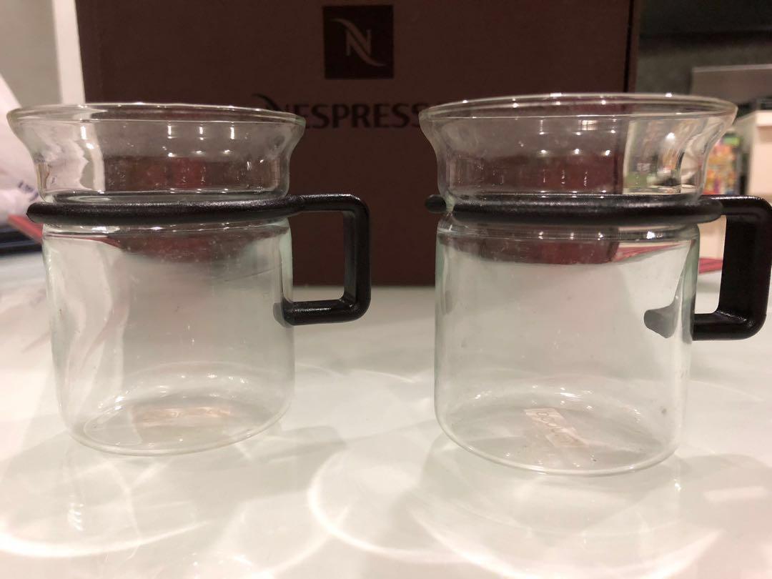 Nespresso welcome set glass cups, Furniture & Home Living, Kitchenware ...