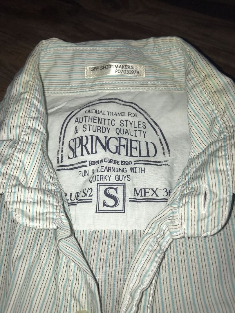 Springfield Shirt, Men's Fashion, Clothes, Tops on Carousell