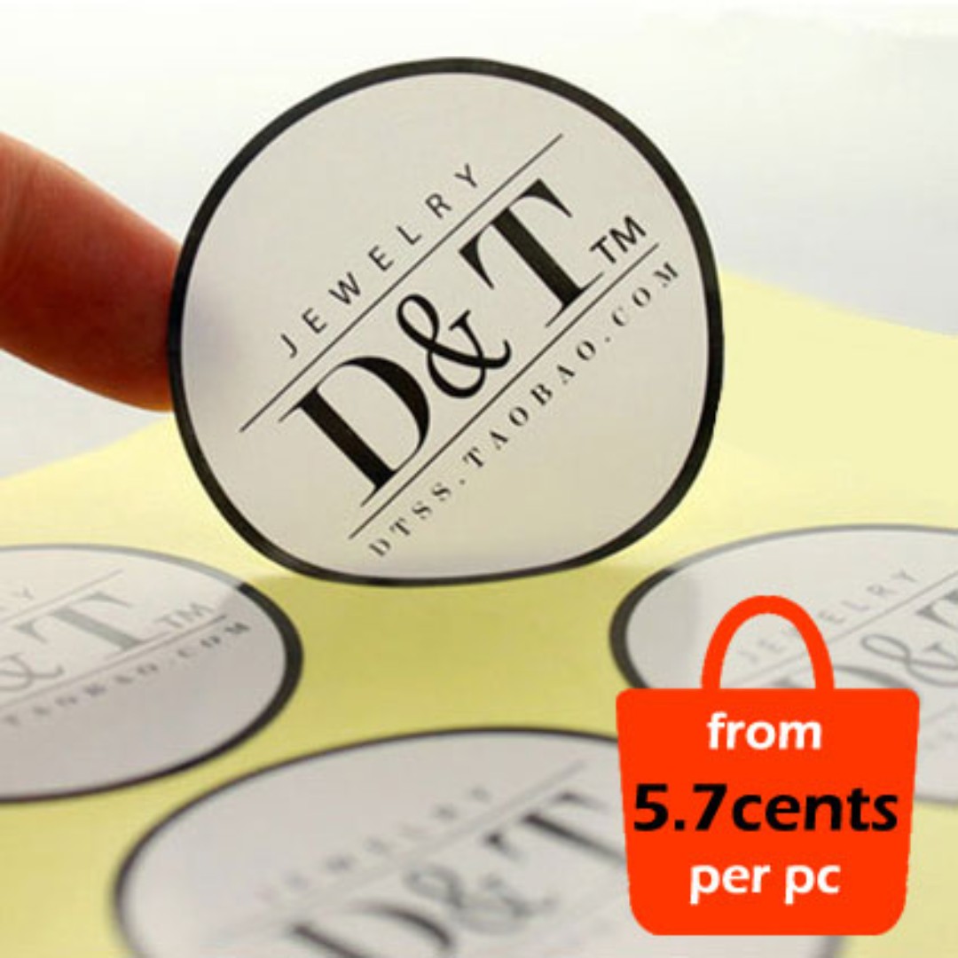 Sticker printing custom design with die cut shape (200-400pcs depending ...