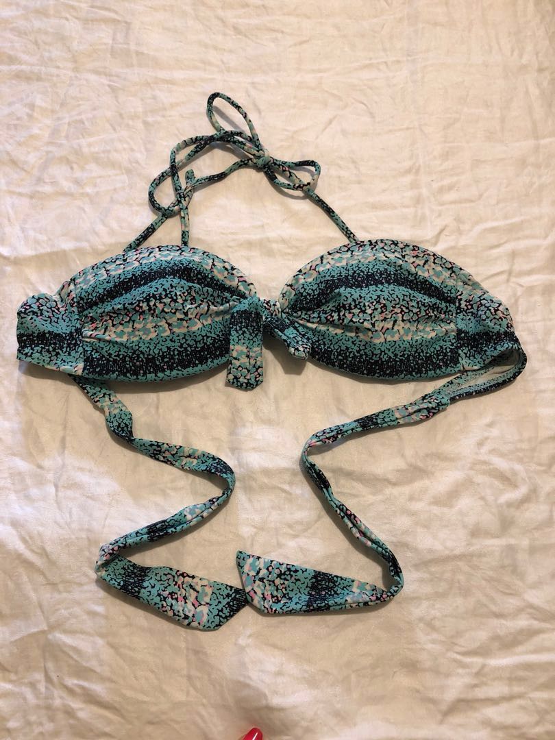 Turquoise Bikini Top, Women's Fashion, Tops, Sleeveless on Carousell