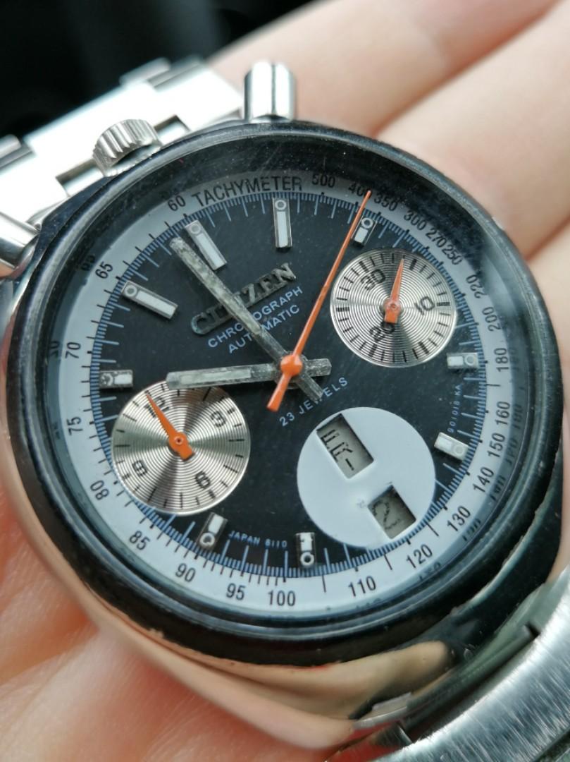 Citizen 9011 Chronograph Bullhead RARE! Panda Dial, Luxury, Watches on ...