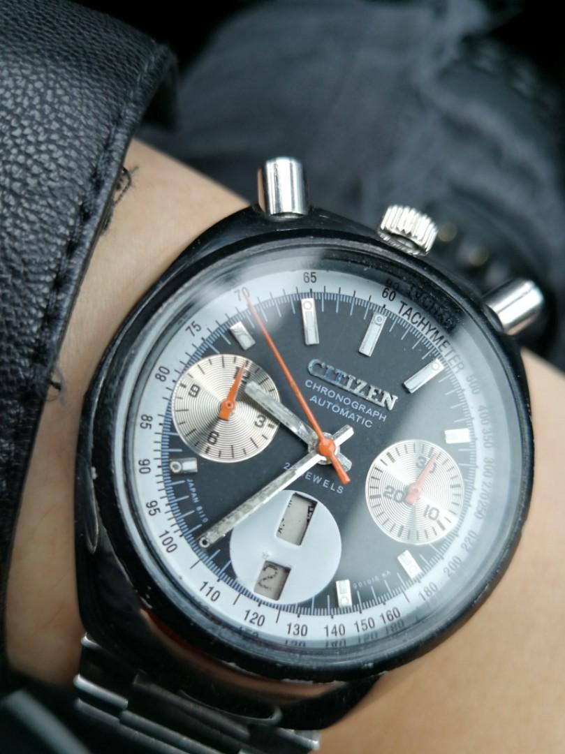 Citizen 9011 Chronograph Bullhead RARE! Panda Dial, Luxury, Watches on ...