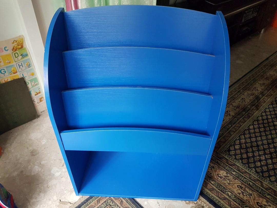 Wooden Blue kids bookshelf, Babies & Kids, Baby Nursery & Kids ...