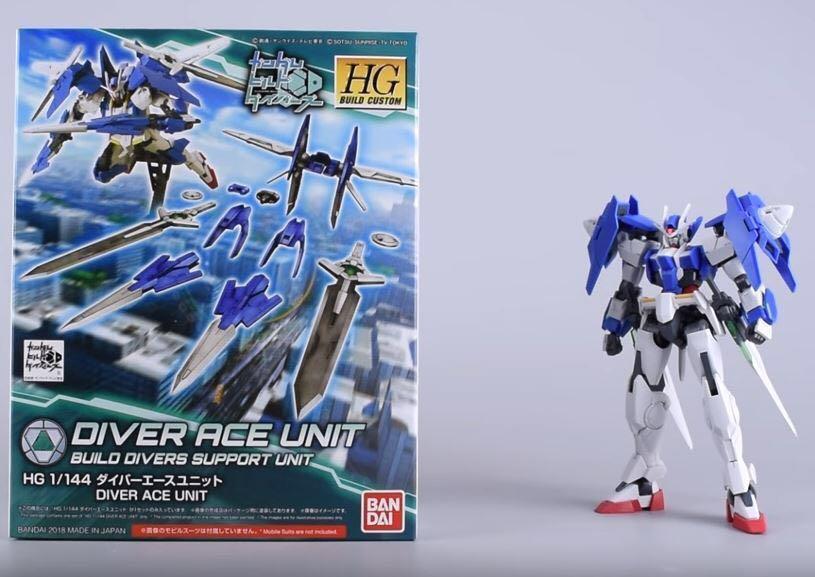 Assembled Gundam HG 00 Diver+Diver ACE Unit, Hobbies & Toys, Toys & Games on Carousell