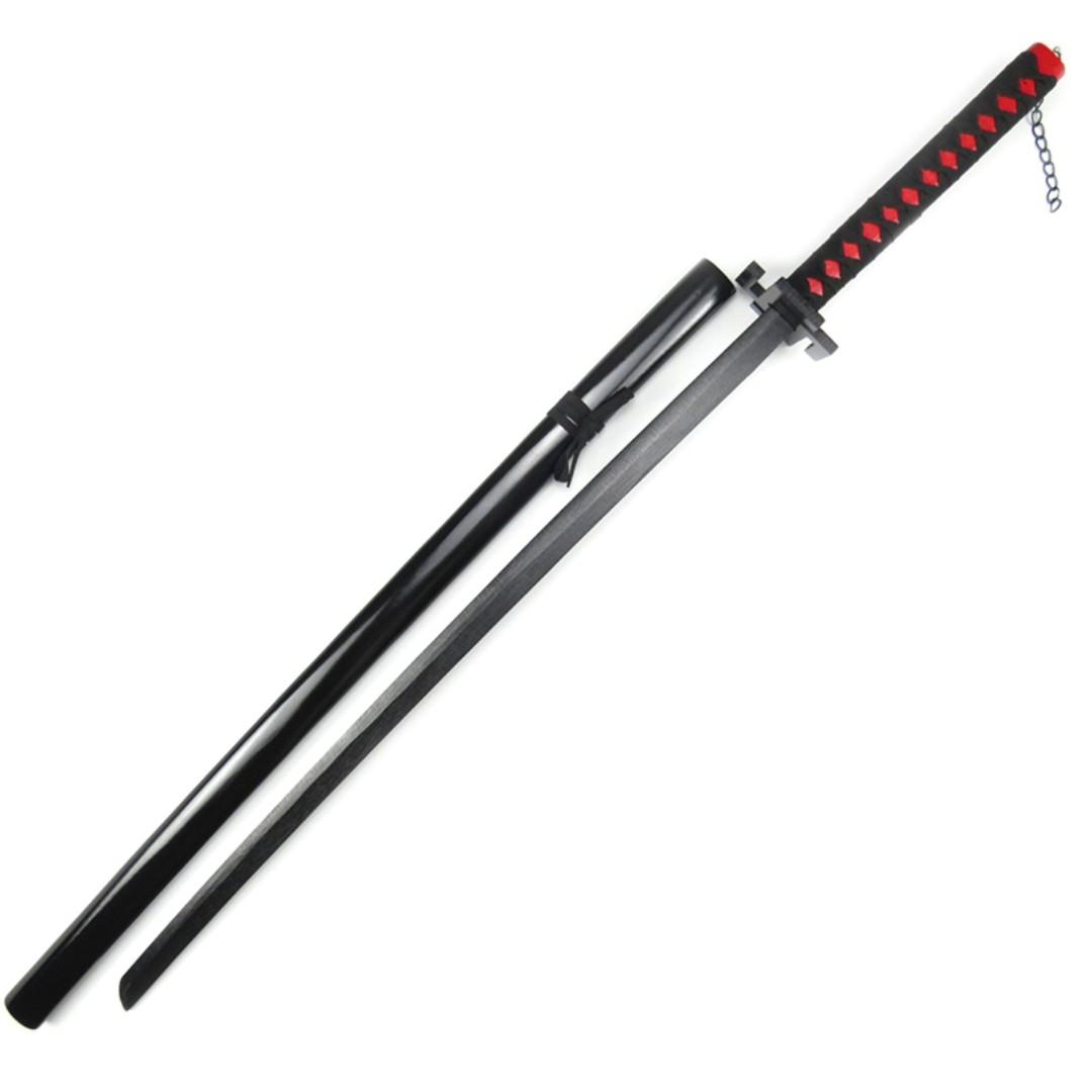 Bleach Ichigo Kurosaki Zanpakuto Tensa Zangetsu ( Cosplay Wooden Sword ...