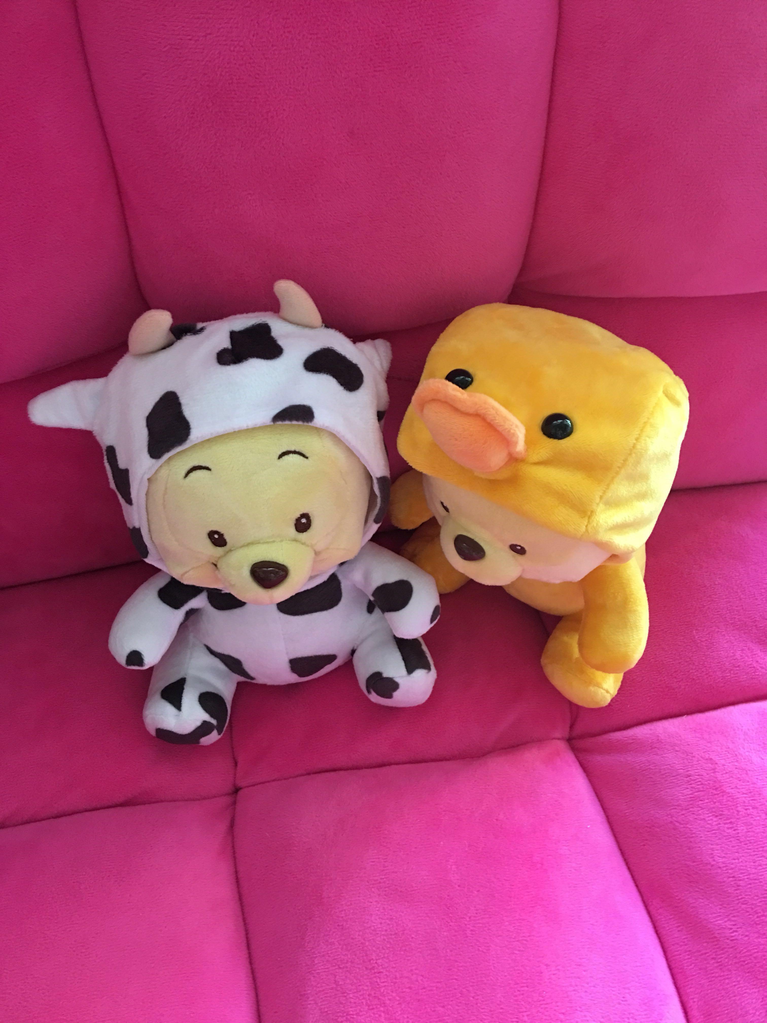 BN Winnie the Pooh Duck/Cow, Toys & Games, Stuffed Toys on Carousell