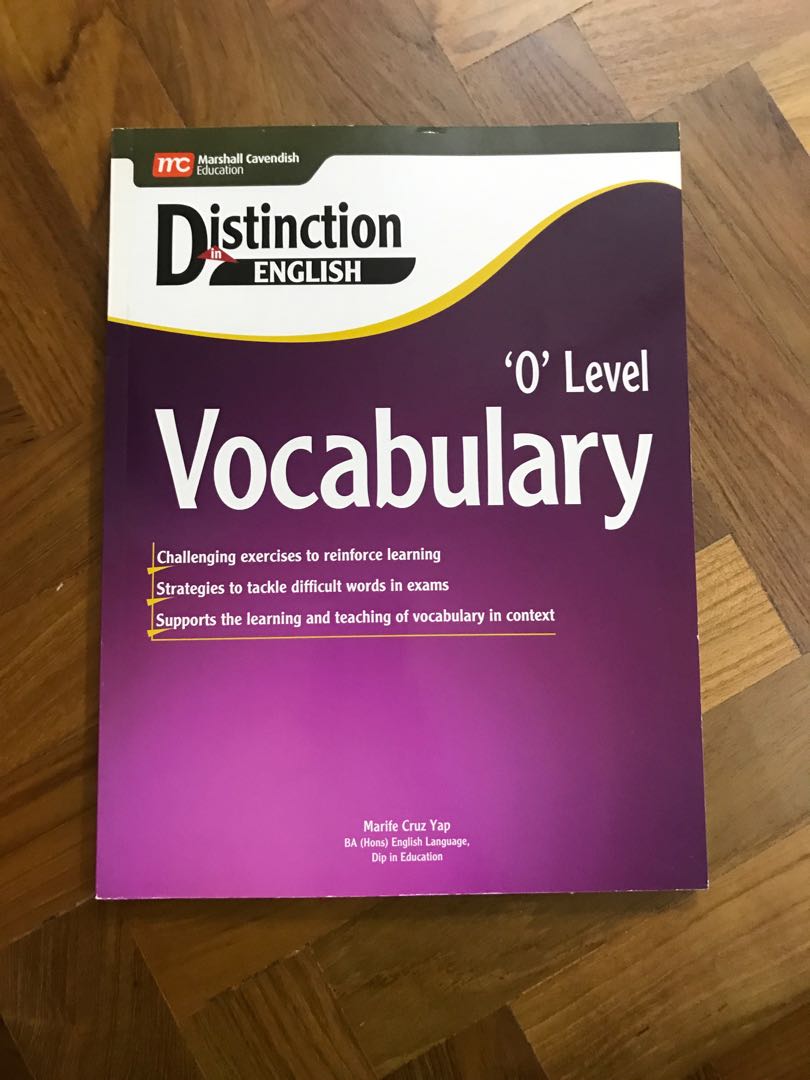 Distinction In English O Level Vocabulary, Hobbies & Toys, Books ...