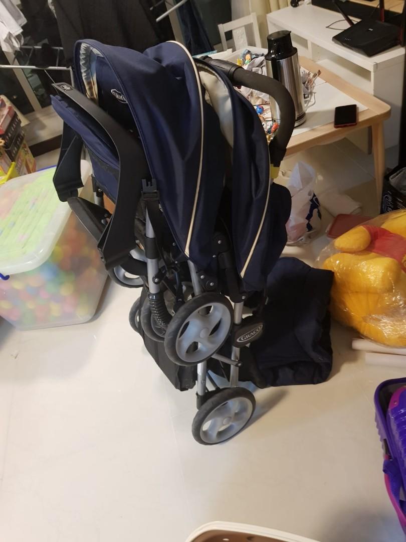 Graco tandem stroller, Babies & Kids, Going Out, Strollers on Carousell