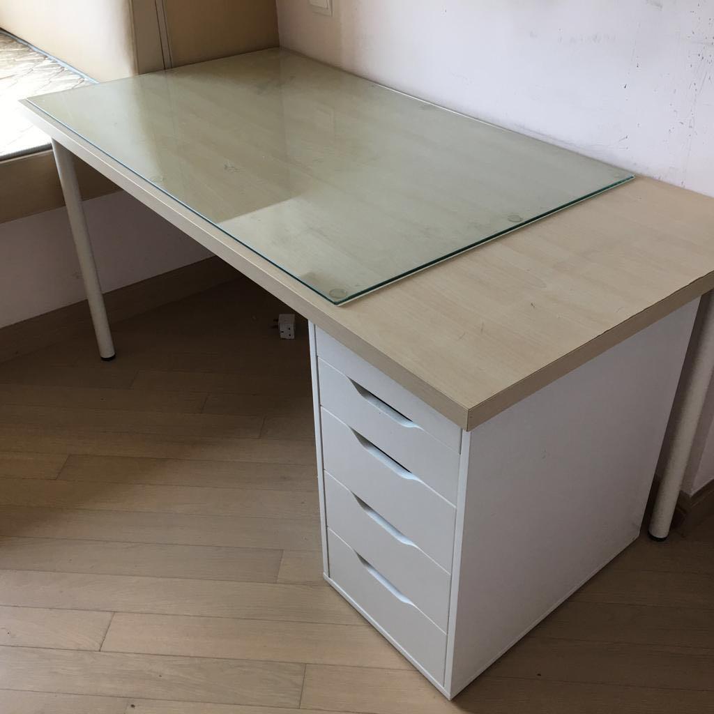 Ikea LINNMON/ALEX desk, 傢俬＆家居, 傢俬, 書櫃、櫃子及架 - Carousell