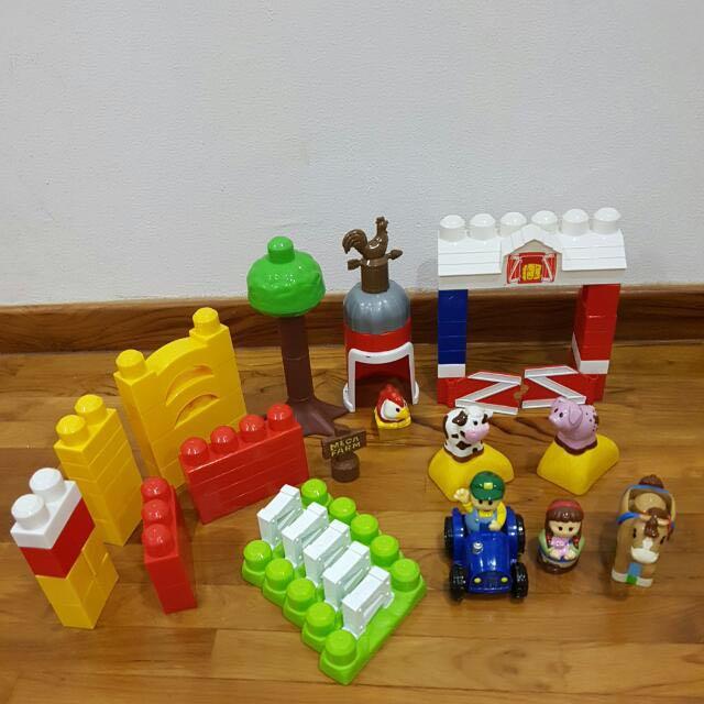 Mega Bloks Farm Set & Mega Bloks Train Set, Hobbies & Toys, Toys ...