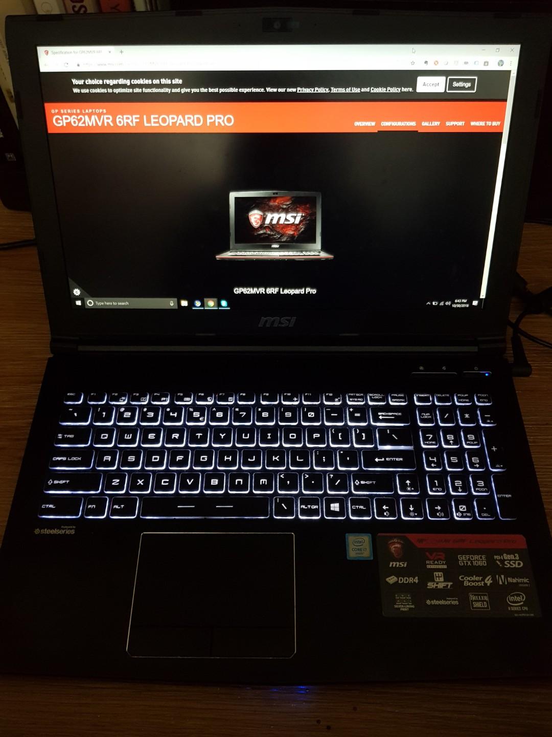 MSI GP62MVR-6RF Leopard Pro, Computers & Tech, Laptops & Notebooks on ...