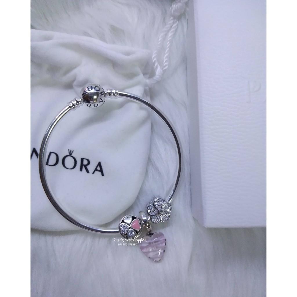 Original Pandora Pink Heart Set, Luxury, Accessories on Carousell