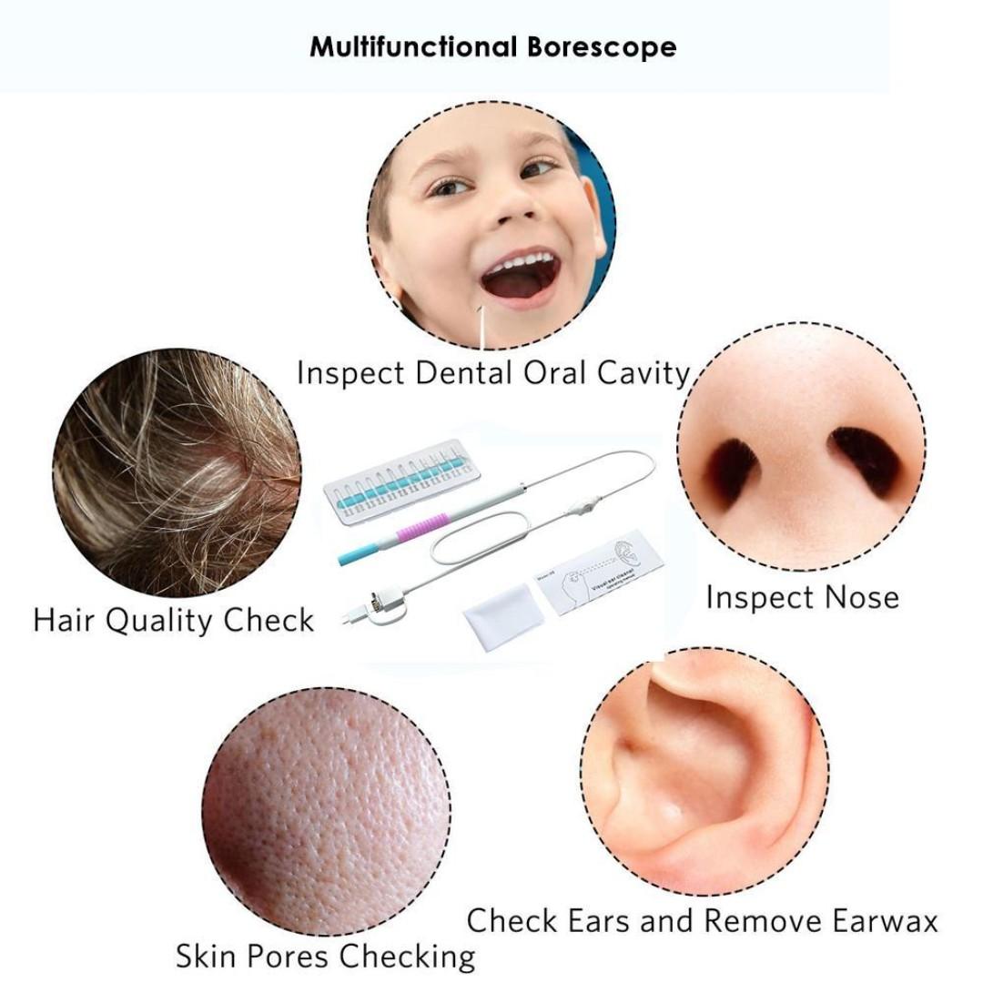 Otoscope & Ear Endoscope , 1.3 Megapixels 720P HD Ear Scope Inspection ...