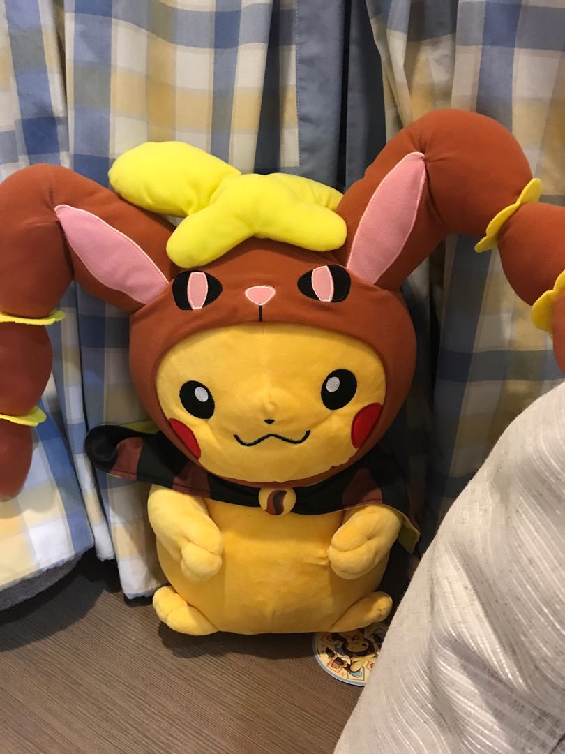 Pikachu Plushie in Mega Lopunny Hoodie (OFFICIAL POKECENTRE ITEM ...