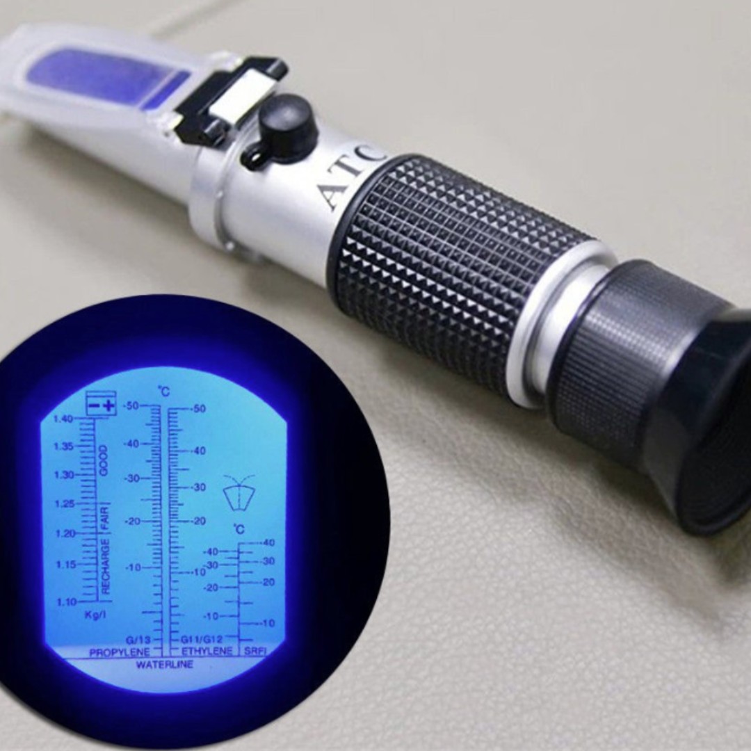 Point Meter Engine Coolant Tester ATC Glycol Refractometer Battery Acid ...