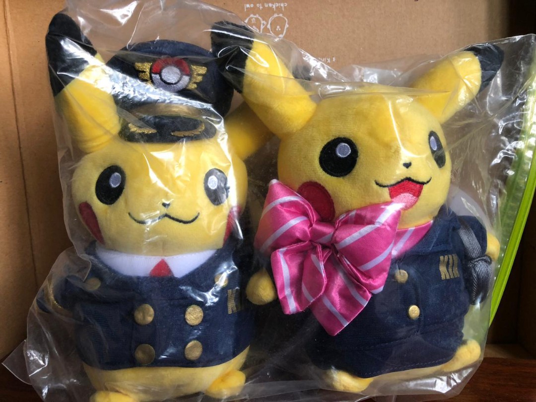 Pokemon pikachu pilot & air stewardess plush, Hobbies & Toys, Toys ...