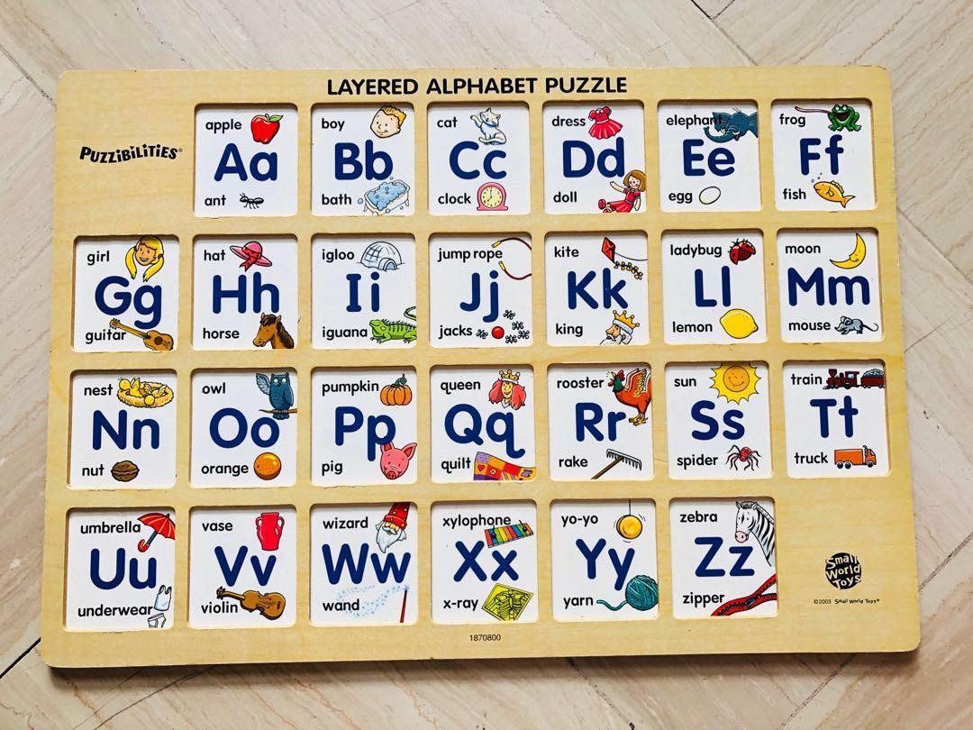 Puzzibilities Wooden Layered Alphabet Puzzle, Toys & Games, Others on ...