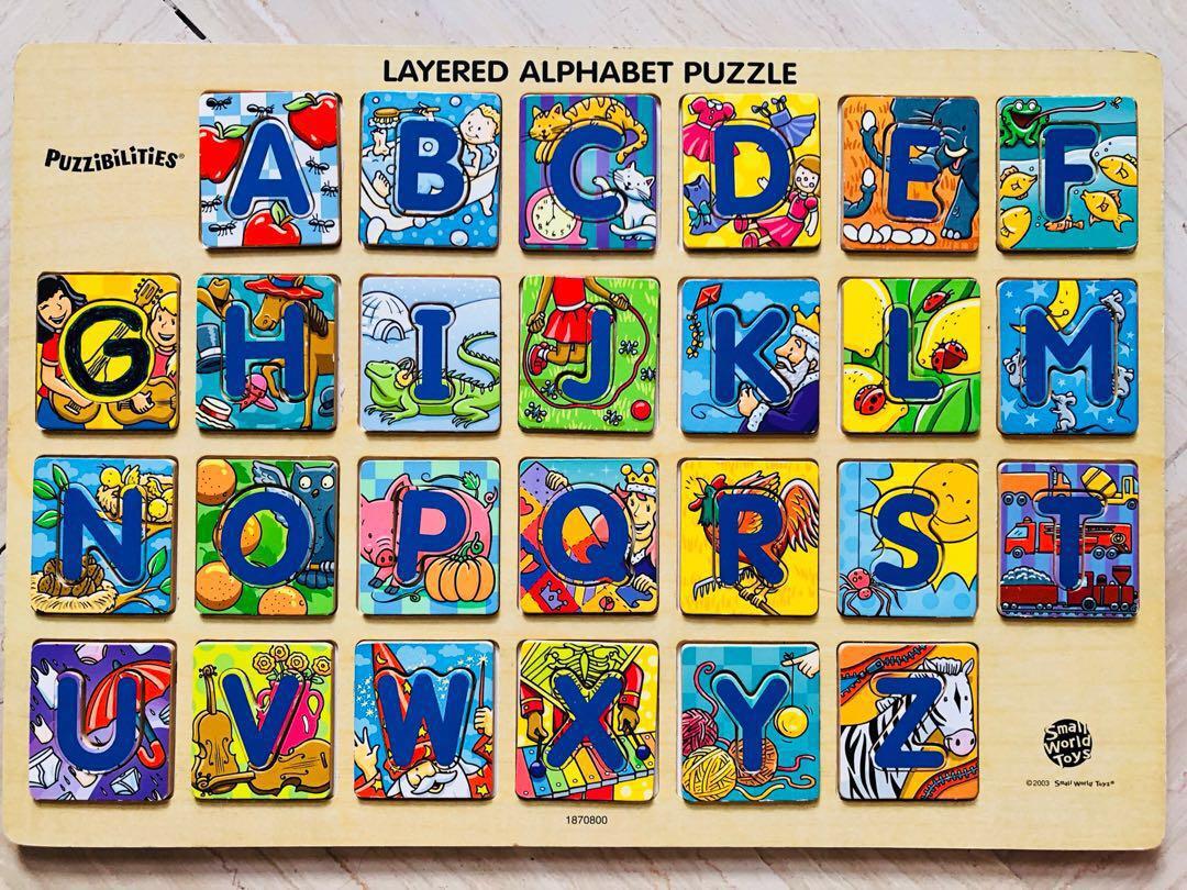 Puzzibilities Wooden Layered Alphabet Puzzle, Toys & Games, Others on ...