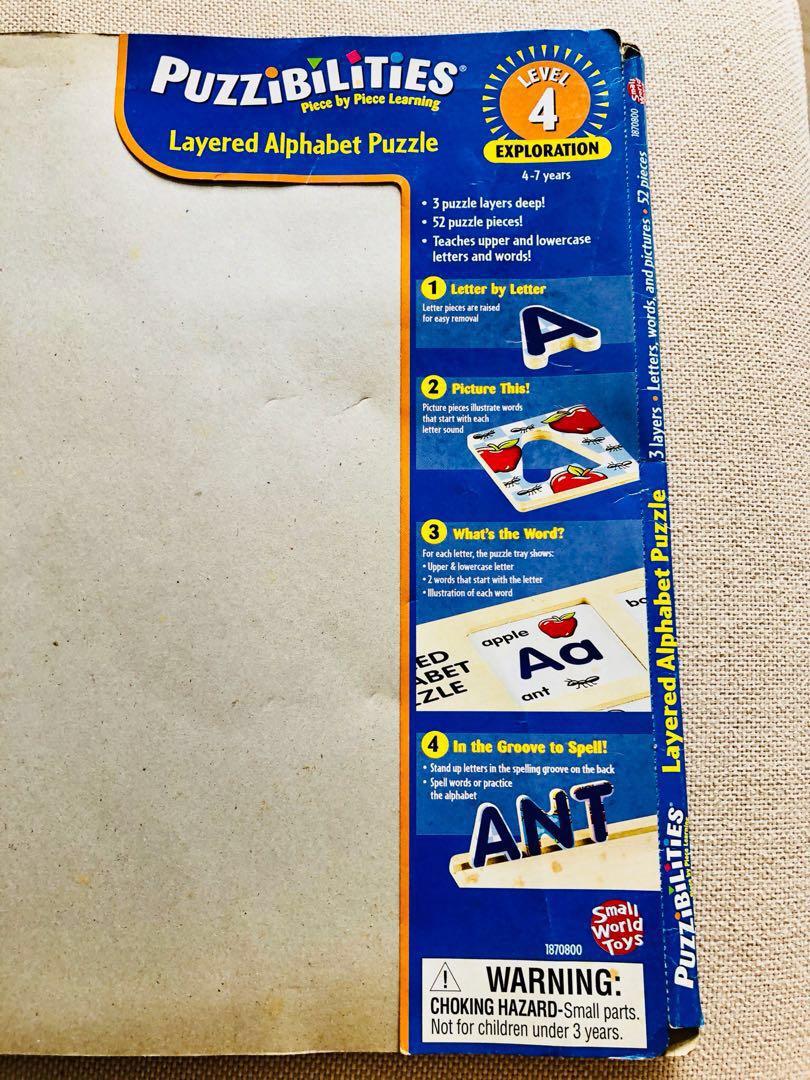 Puzzibilities Wooden Layered Alphabet Puzzle, Toys & Games, Others on ...