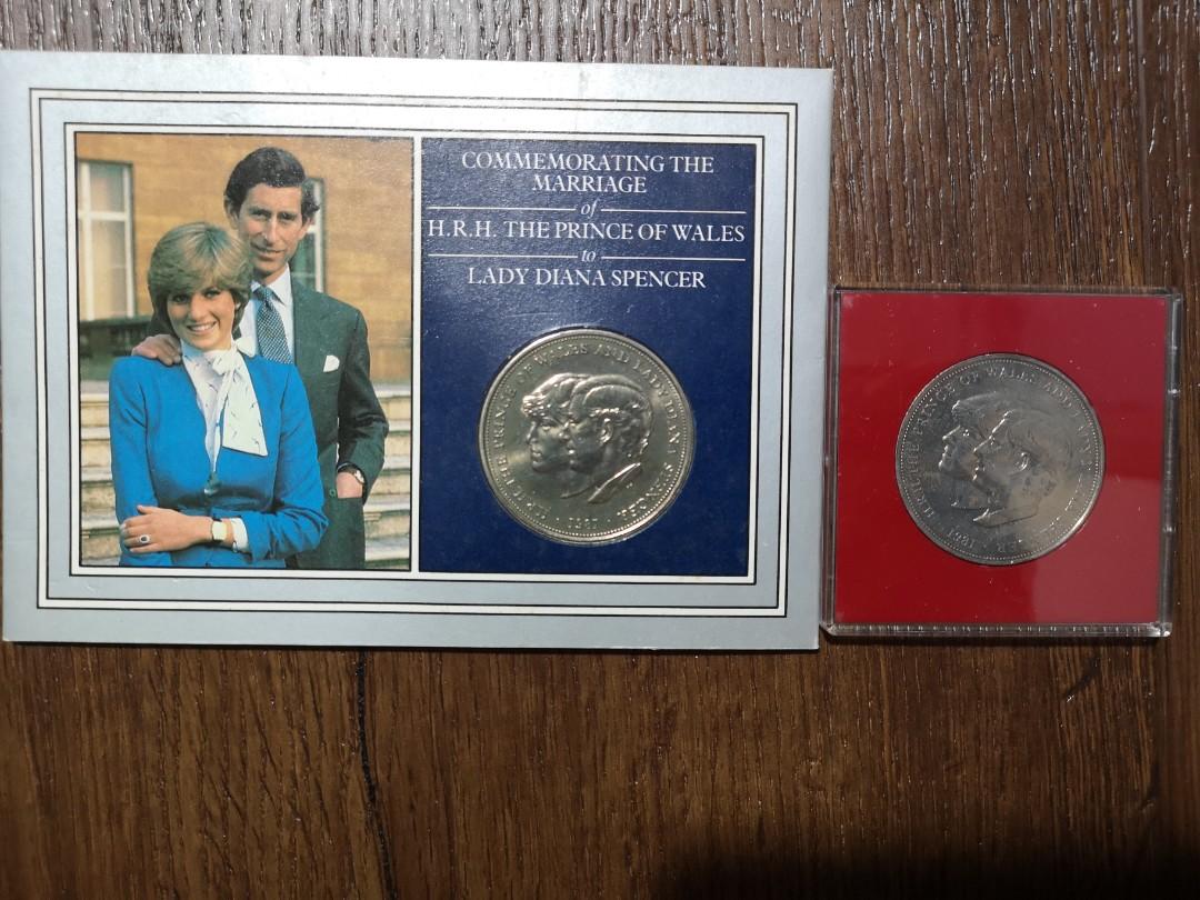 Set of two 1981 royal wedding commemorative coins, Hobbies & Toys ...