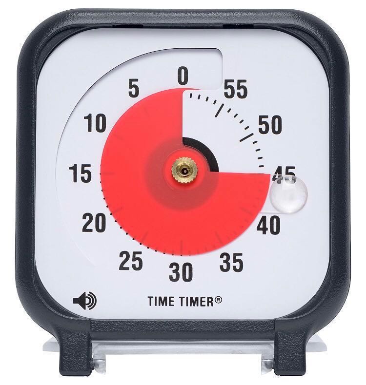 Time Timer Original 3 Inch (Charcoal); 60 Minute Visual Analog Timer ...