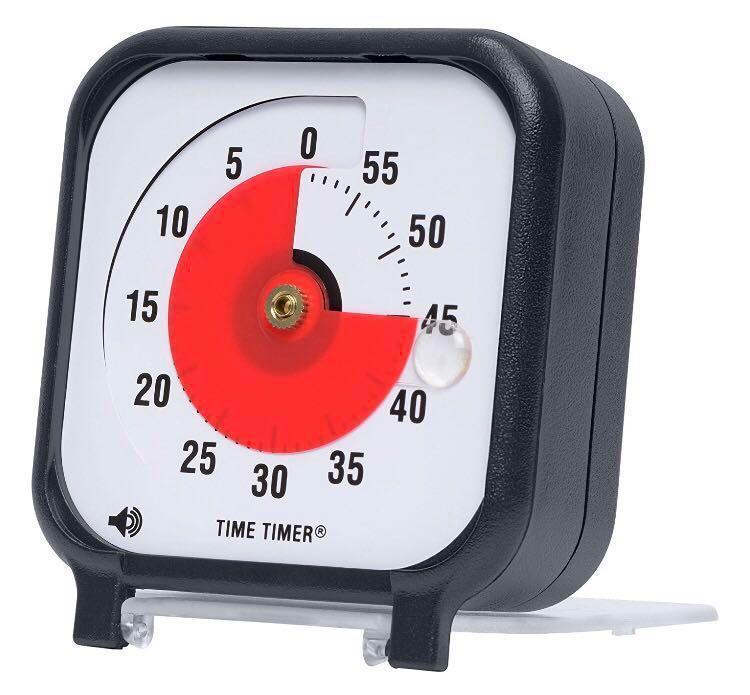 Time Timer Original 3 Inch (Charcoal); 60 Minute Visual Analog Timer ...