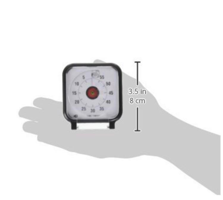 Time Timer Original 3 Inch (Charcoal); 60 Minute Visual Analog Timer ...