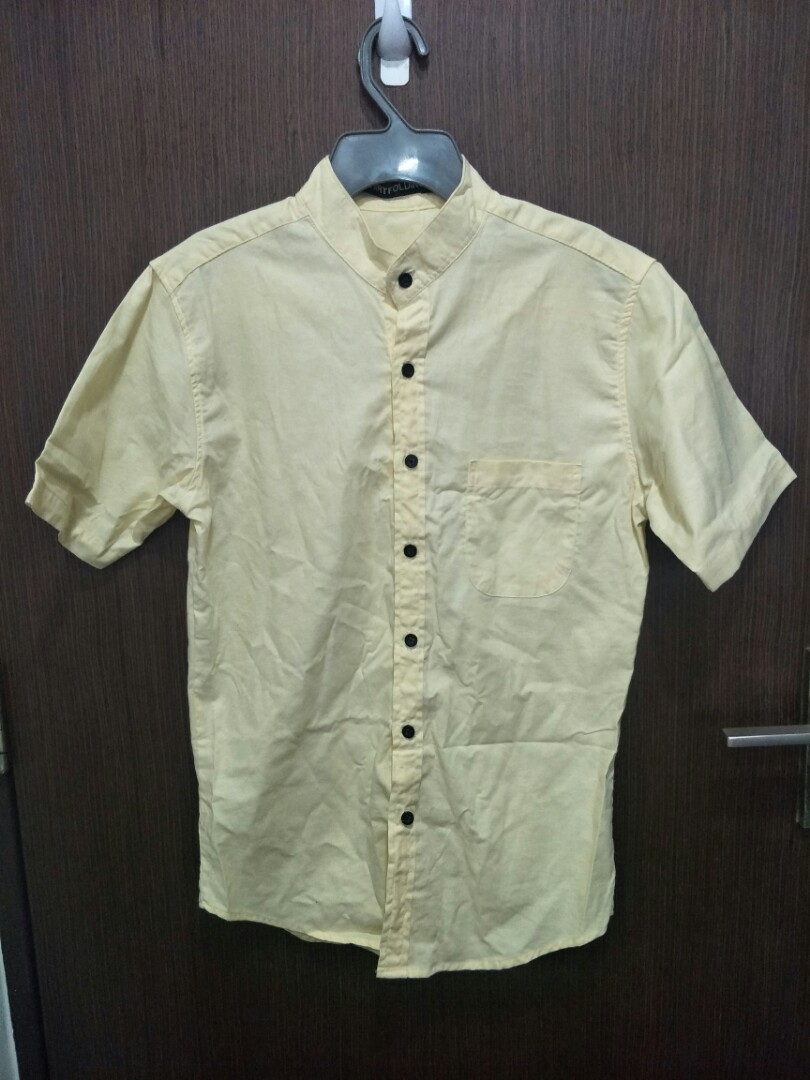 Yellow Smart Shirt, Men's Fashion, Tops & Sets, Tshirts & Polo Shirts ...