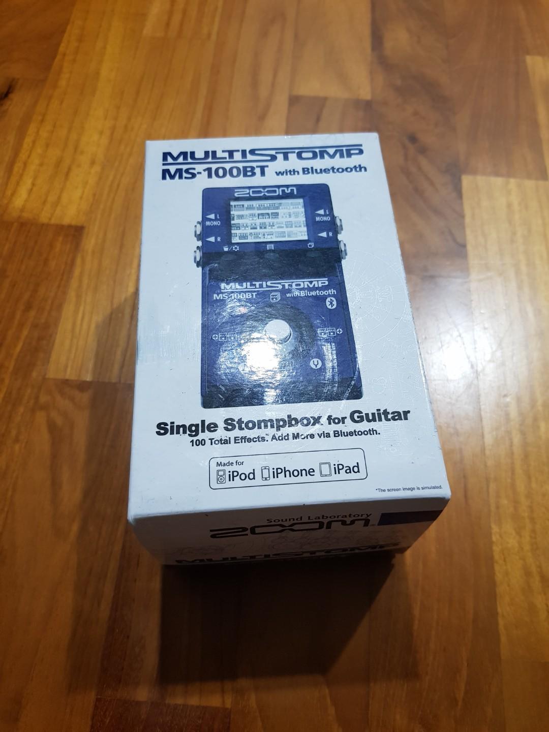Zoom MS-100BT Multistomp pedal, Hobbies & Toys, Music & Media, Musical ...