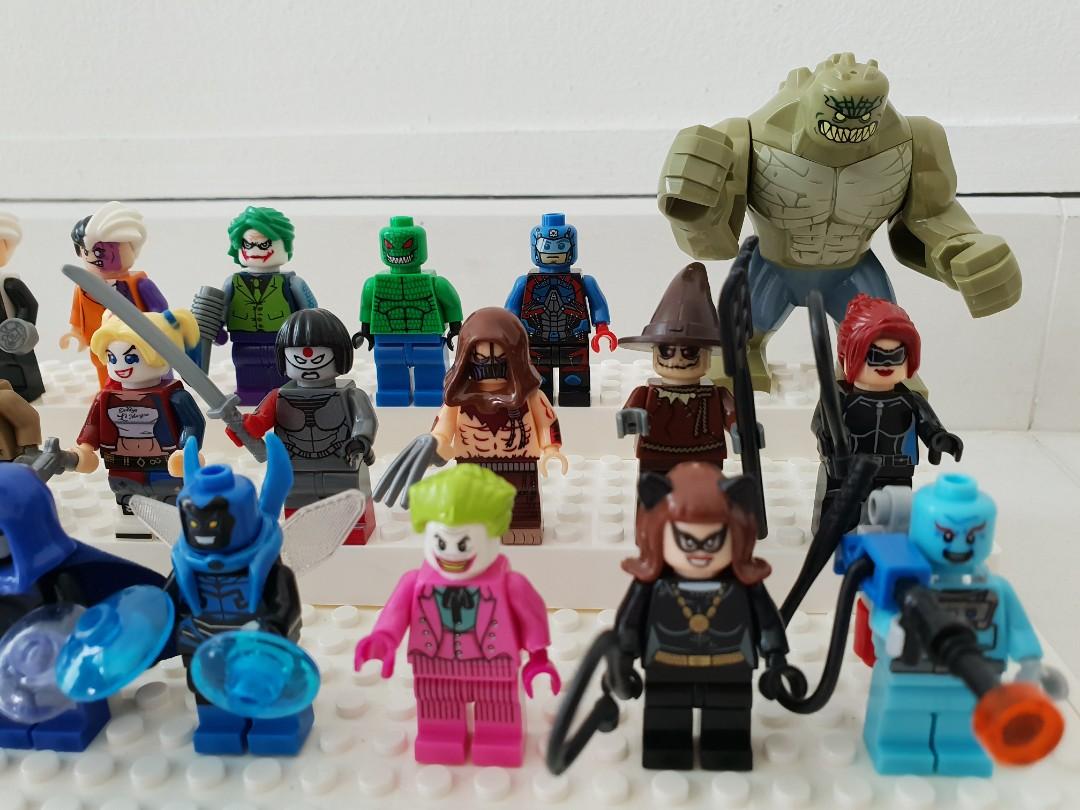 19 DC/batman superhero minifigs + 1 killer croc bigfig, bootleg not ...