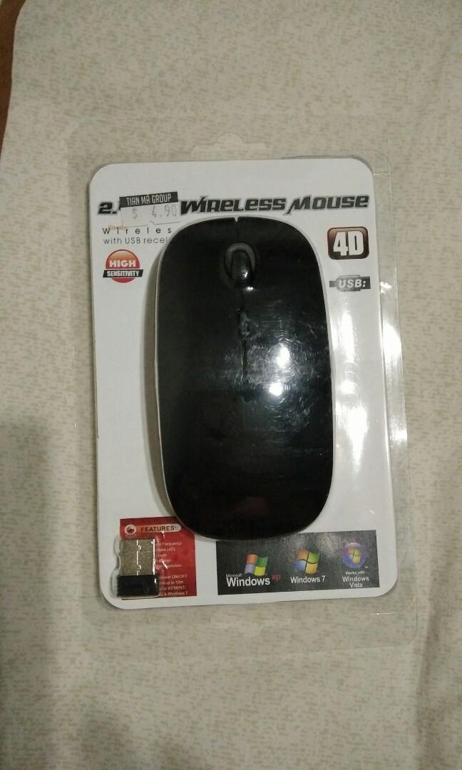 2.4Ghz wireless mouse 4-key Optical Mouse 4D, Computers & Tech, Parts ...