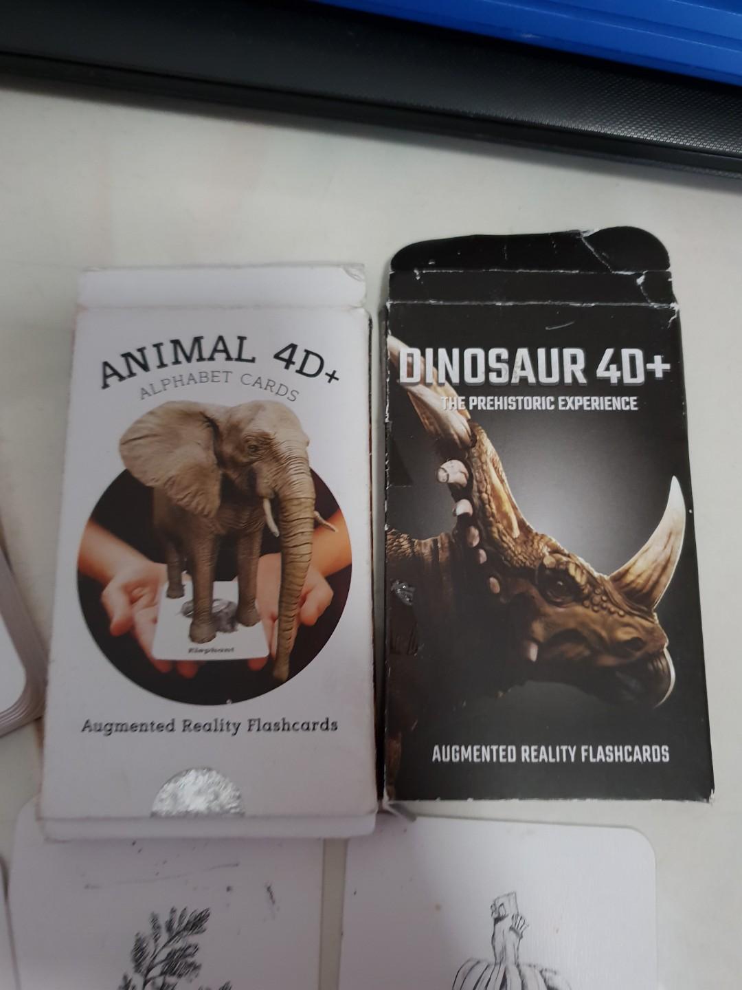 4d+ Animal alphabet dinosaur flashcards Augmented reality flashcards ...