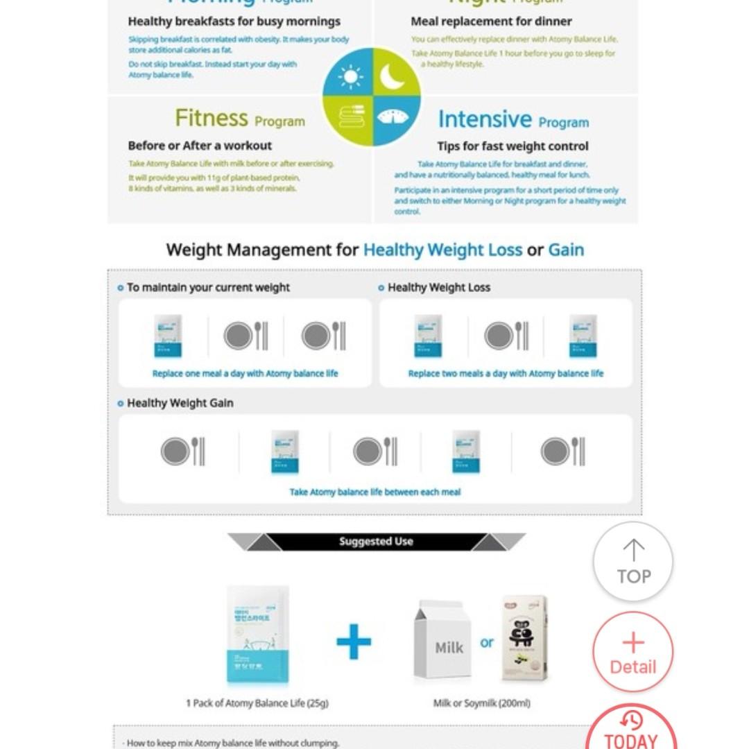 atomy balance life diet lost gain maintain body weight from korea ...