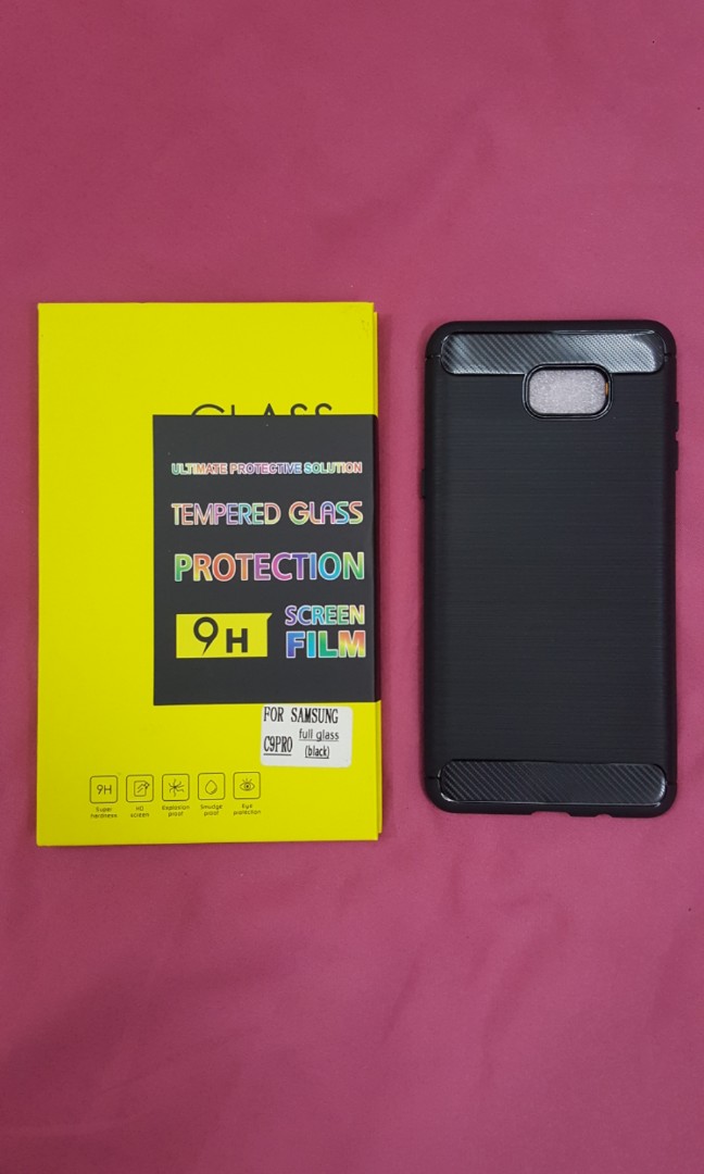 C9 Pro Tempered Glass and Hard Casing, Mobile Phones & Gadgets, Mobile ...