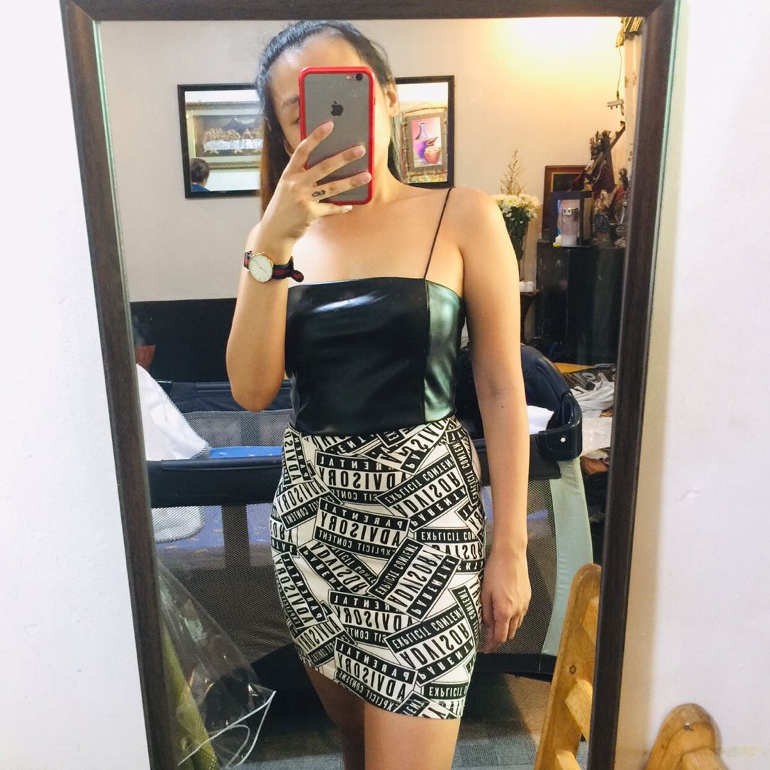 Leather String Cropped Top, Women's Fashion, Tops, Others Tops on Carousell
